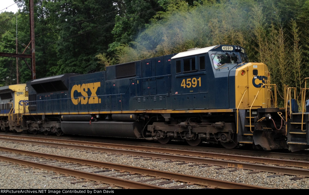 CSX SD80MAC 4591 second out on Q418-05